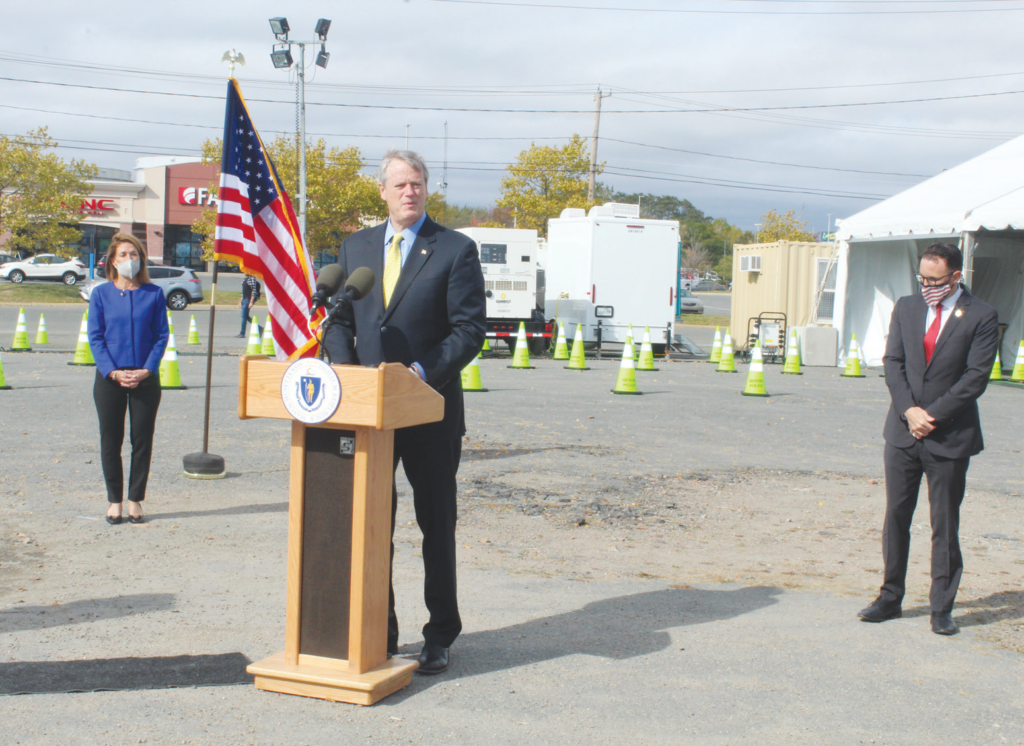 Baker Visits Express COVID Testing Site – Revere Journal